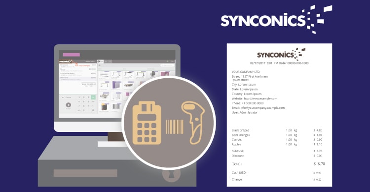 Odoo Point Of Sale (POS) Logo on Session : Synconics